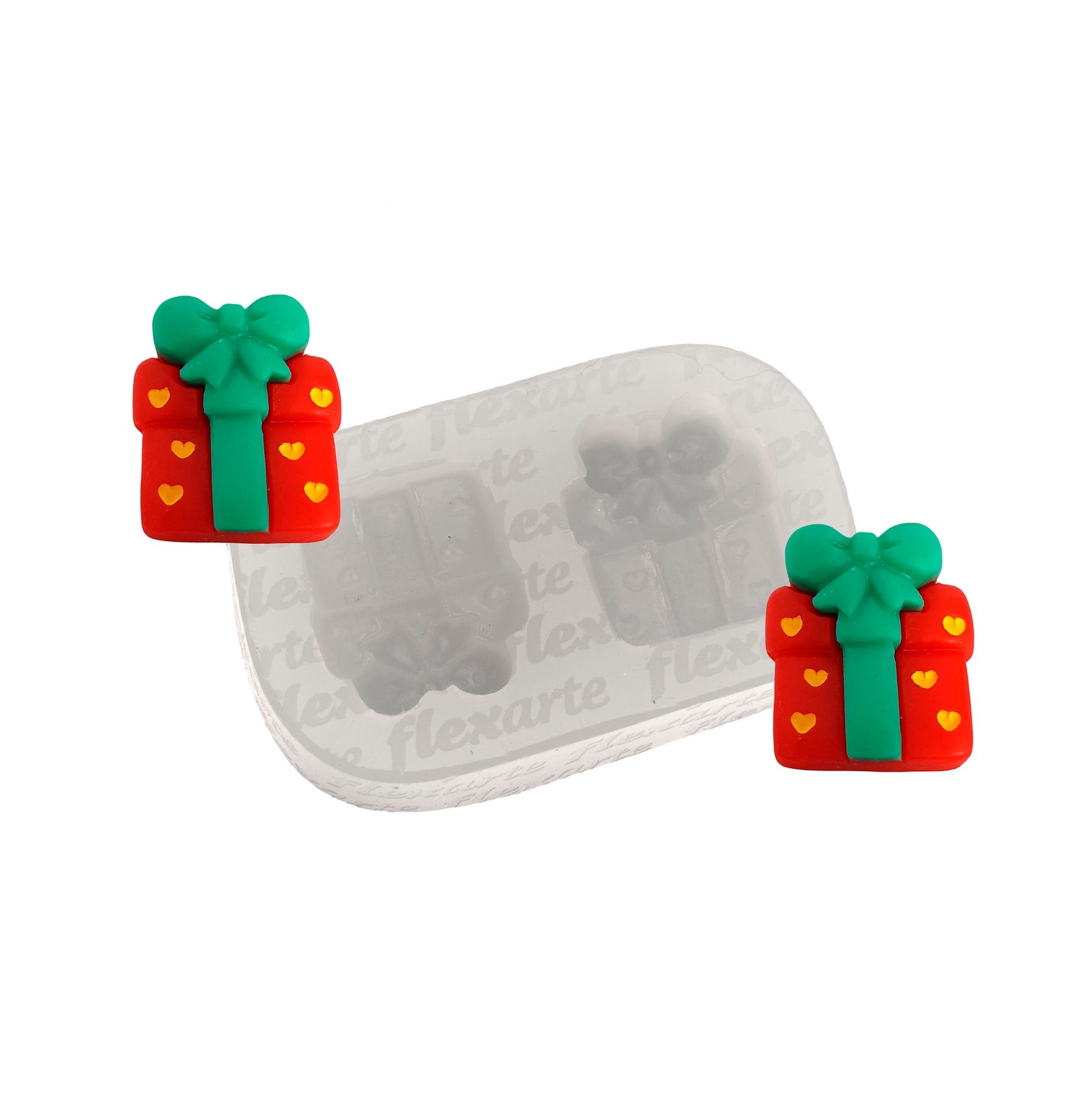 Molde de Silicone 1017 - Par de Presentinhos de Natal 2cm – Flexarte ...