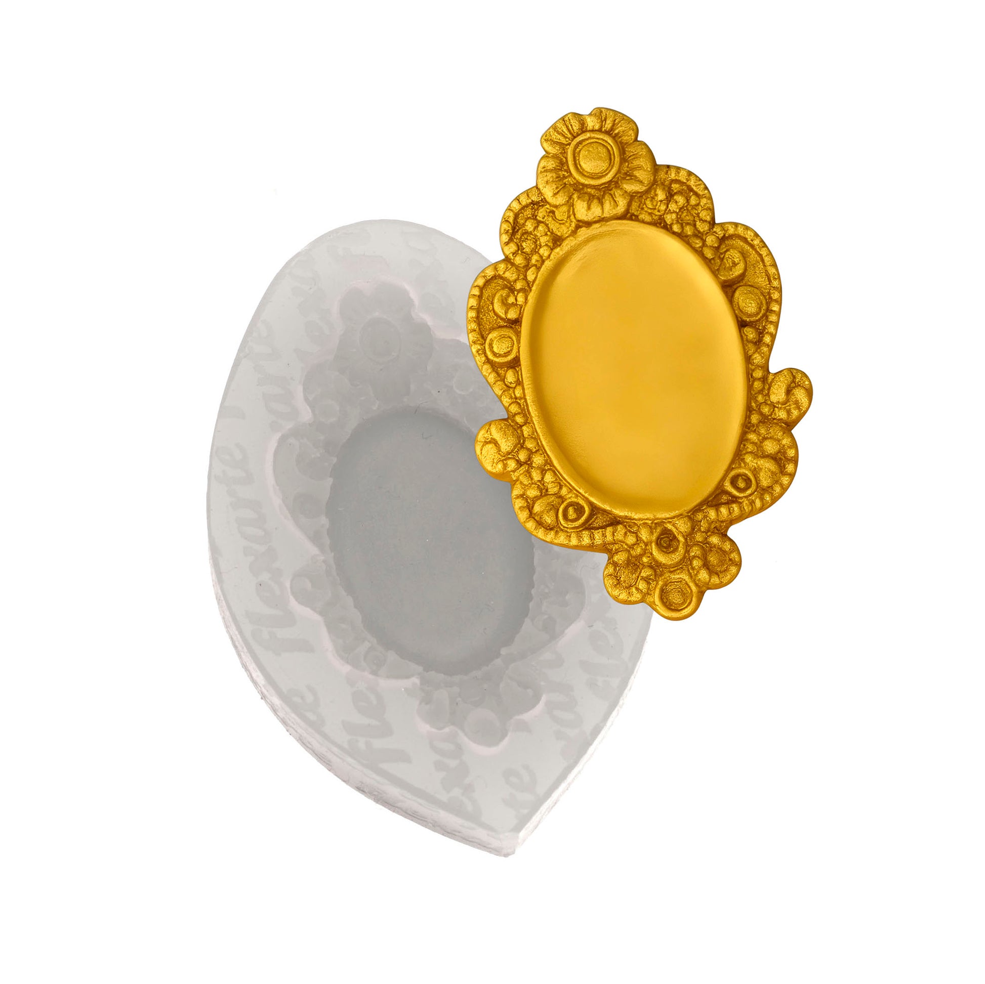 Molde de Silicone 1014 - Moldura Oval Pansy 4,5cm - Flexarte – Flexarte ...